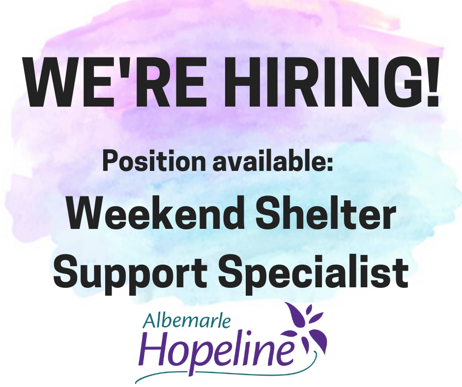 Albemarle Hopeline : Who We Are : Employment