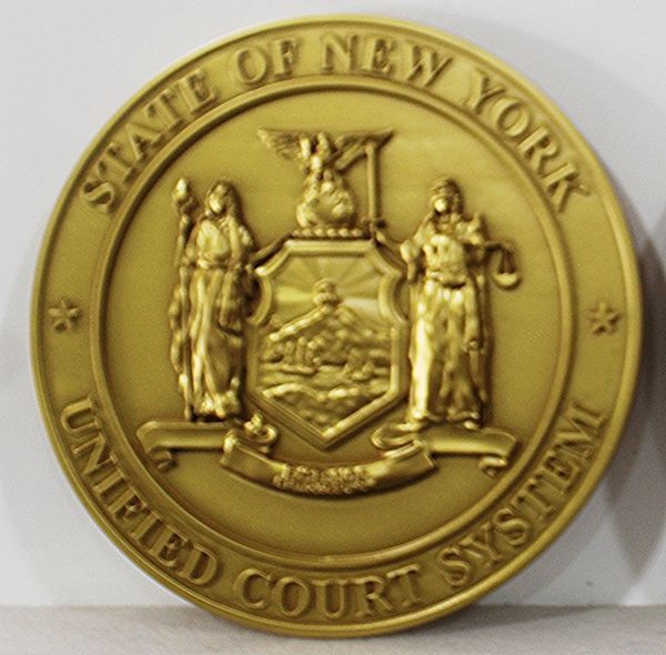 Carved 3D Bronze, Brass, Silver, Wood or Painted Court Plaques