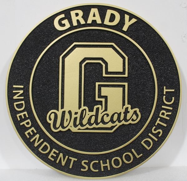 Carved 3-D Wood, Painted, Bronze, Brass, Silver School Plaques