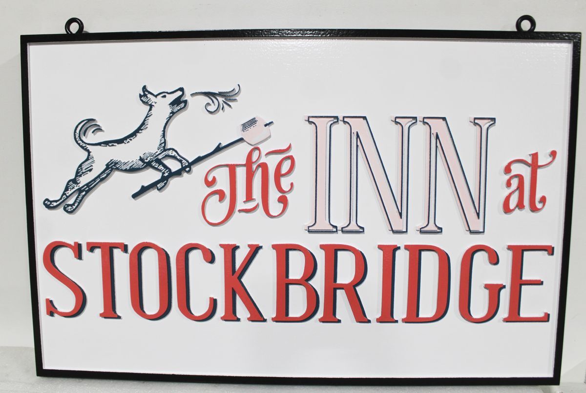 Carved wood hotel, motel, inn, and B&B signs