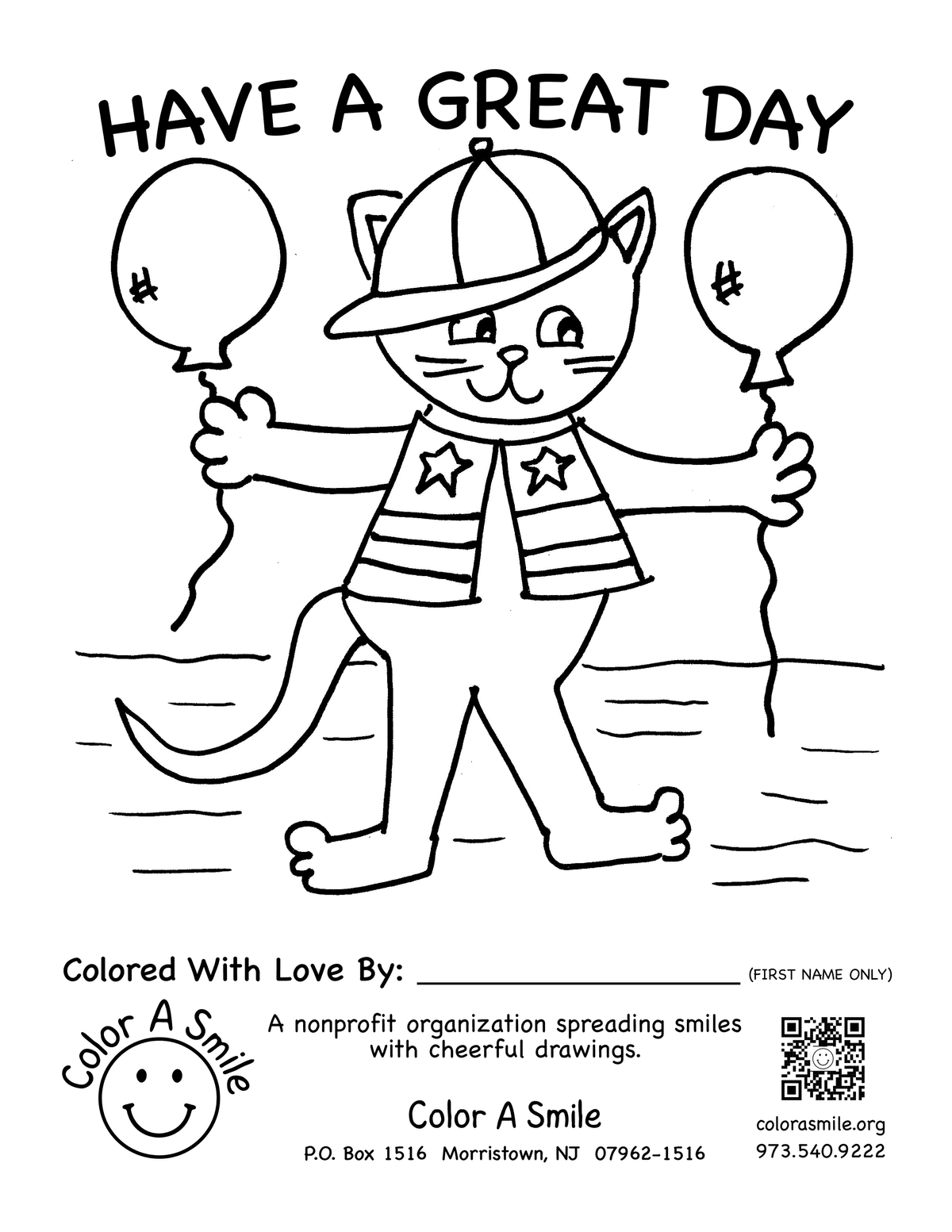 Download Fun Coloring Pages to Volunteer- Color A Smile