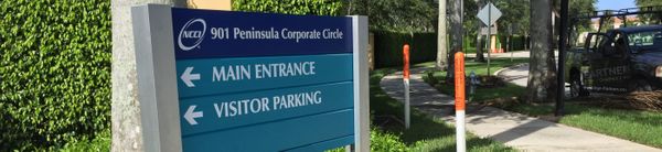 Upgraded directional and wayfinding signage for NCCI In Boca Raton