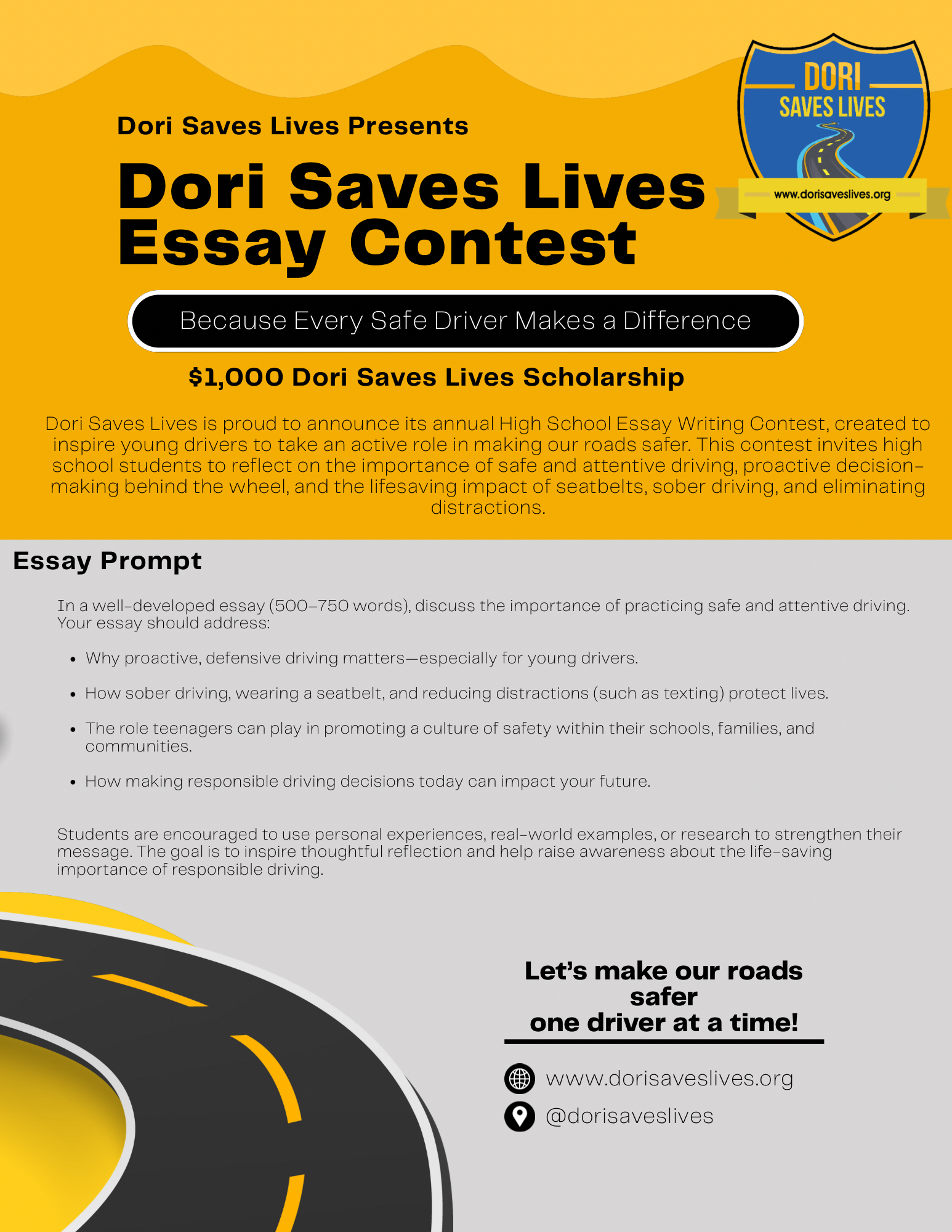 2026 Road Safety Essay Writing Contest