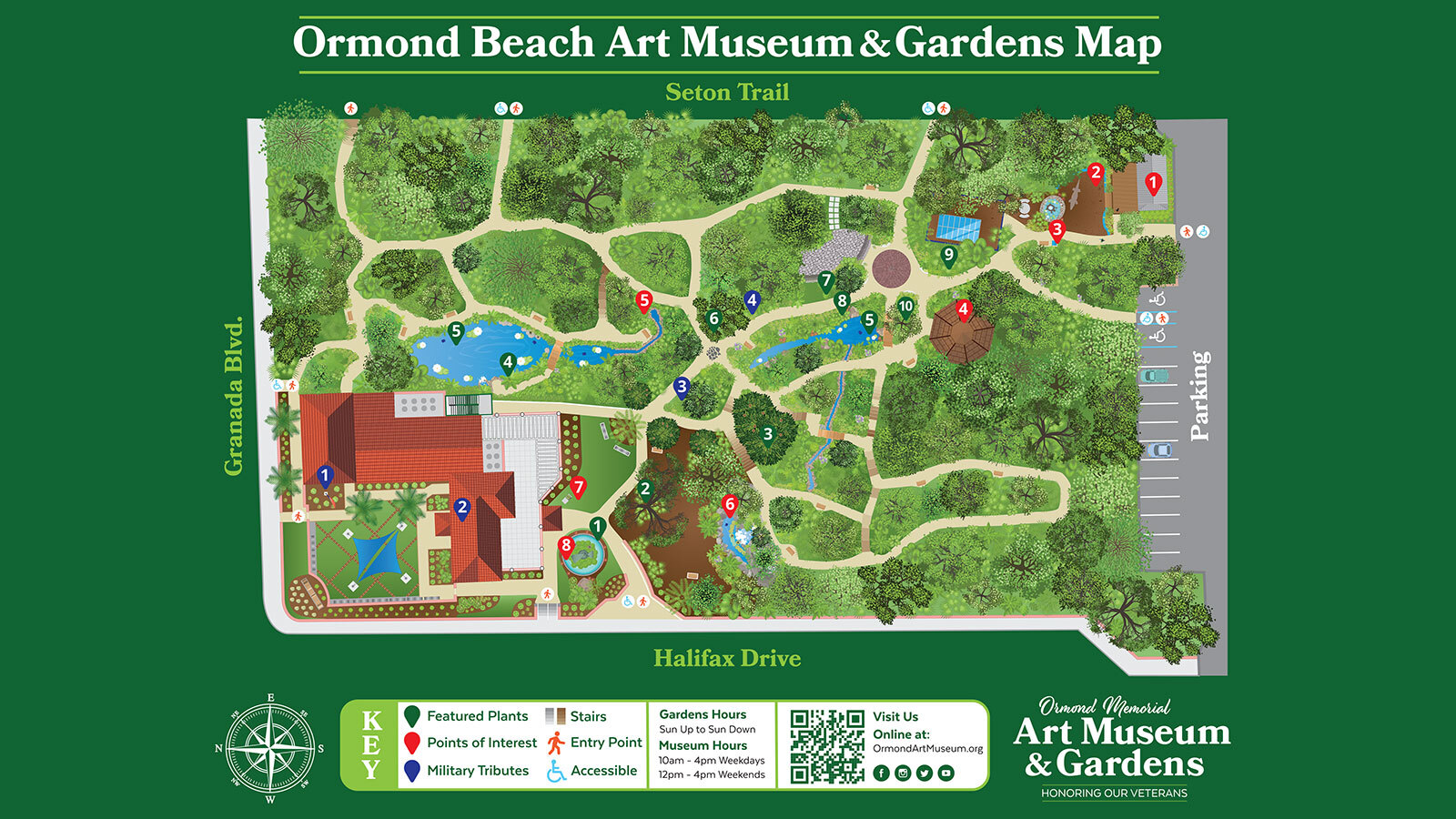 OMAM Garden Map | Ormond Art Museum & Gardens