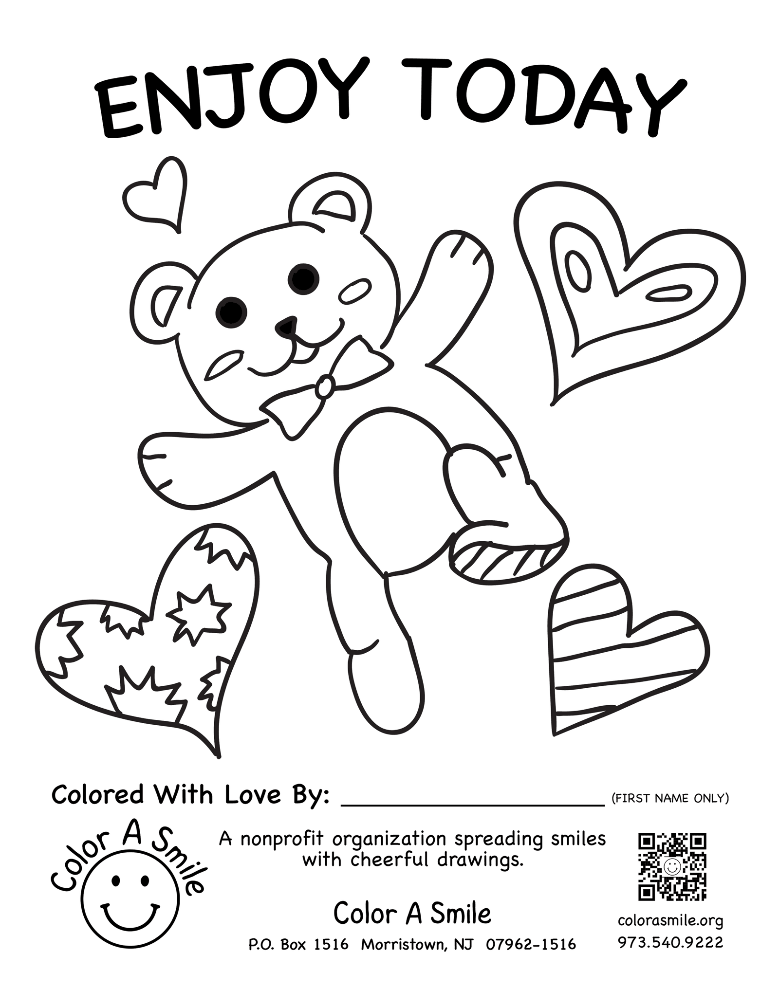 Download Fun Coloring Pages to Volunteer- Color A Smile