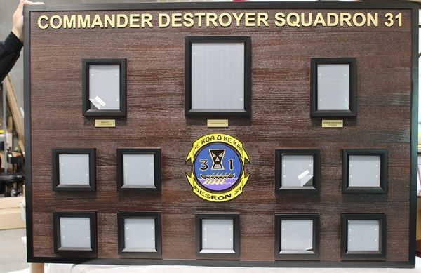 Carved 3D Painted, Wood, Bronze, Brass, Silver Navy Plaques