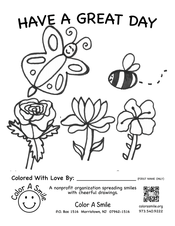 Download Fun Coloring Pages to Volunteer- Color A Smile