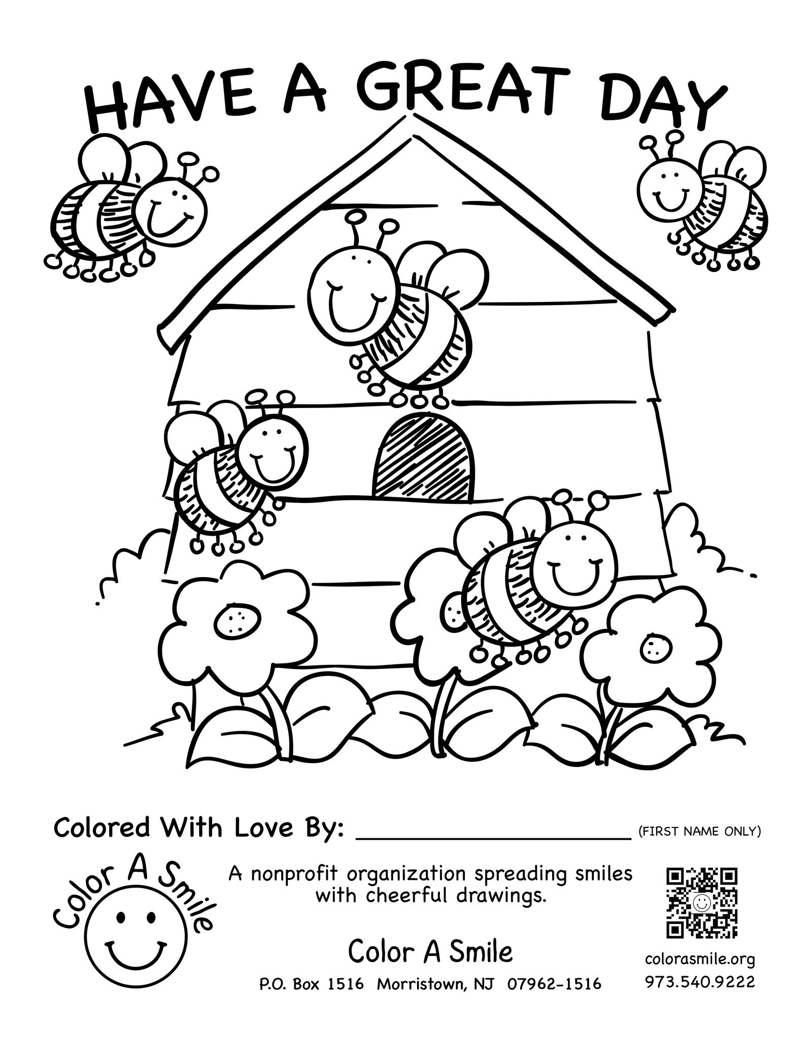 Download Fun Coloring Pages to Volunteer- Color A Smile
