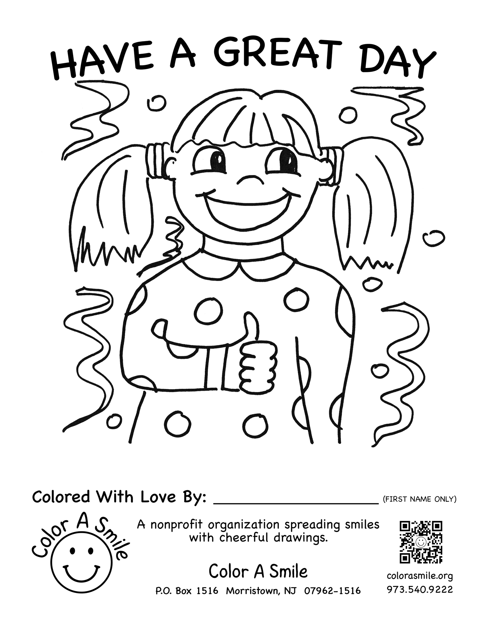Download Fun Coloring Pages to Volunteer- Color A Smile
