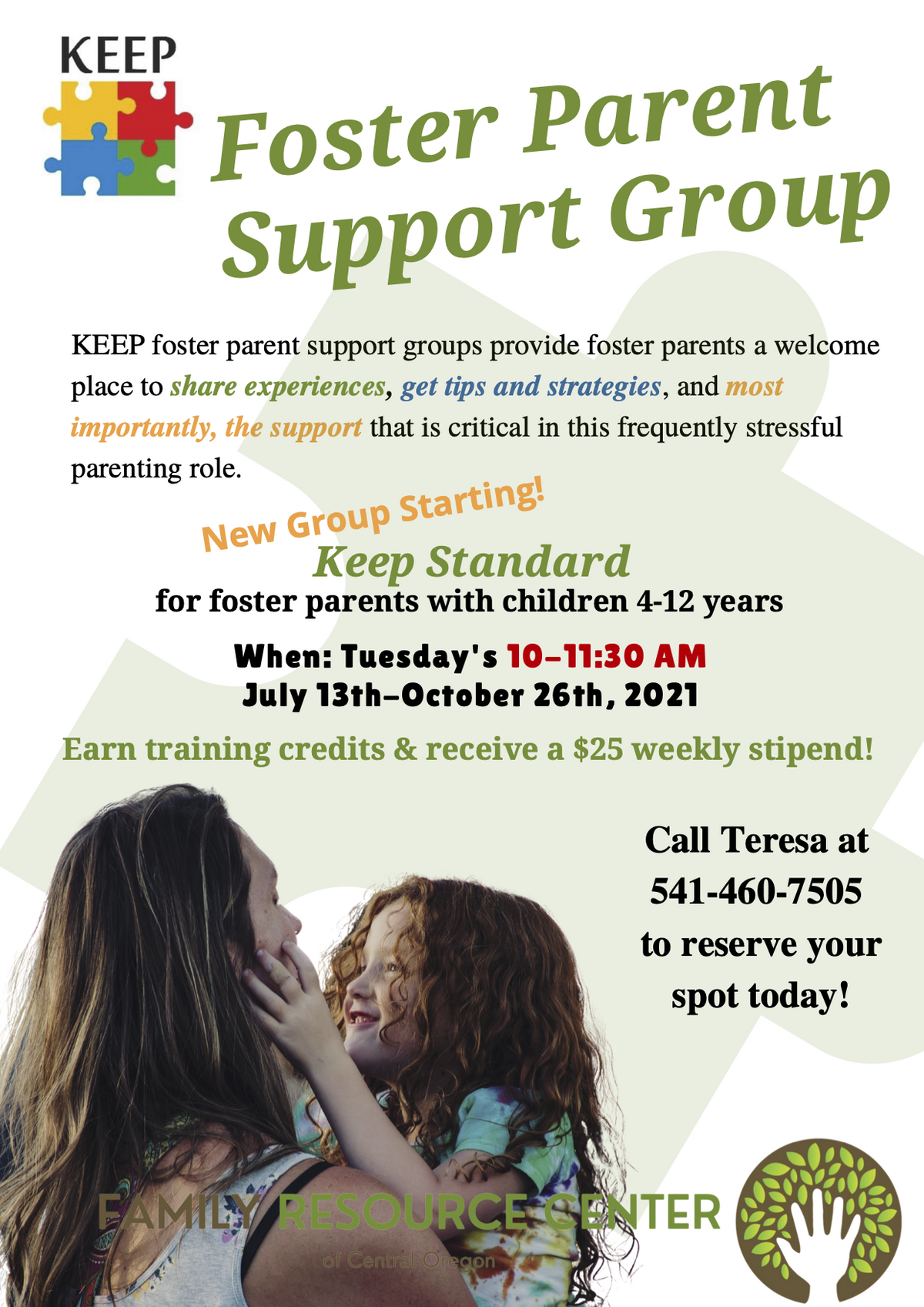 KEEP Standard: Foster Parent Support Group (4-12 years old) : Calendar ...