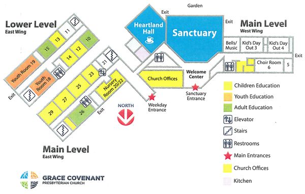 Building Map : About Us : Grace Covenant Presbyterian Church