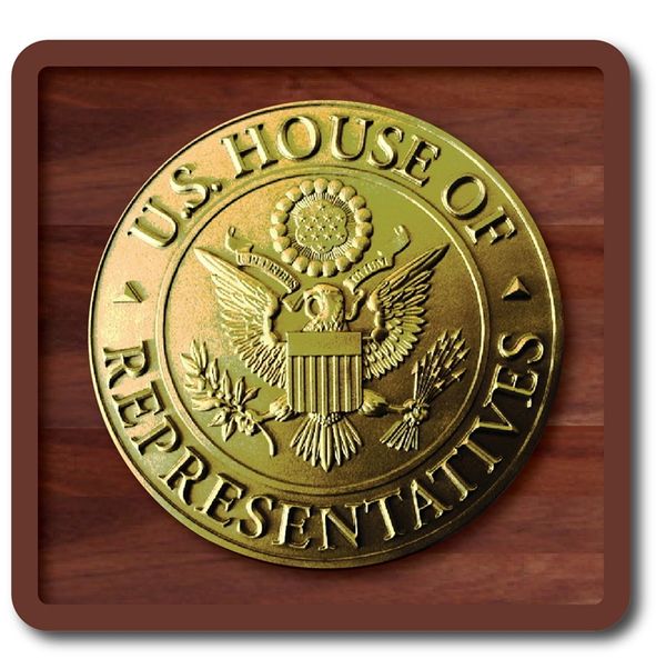 federal government round seals carved wood wall plaques