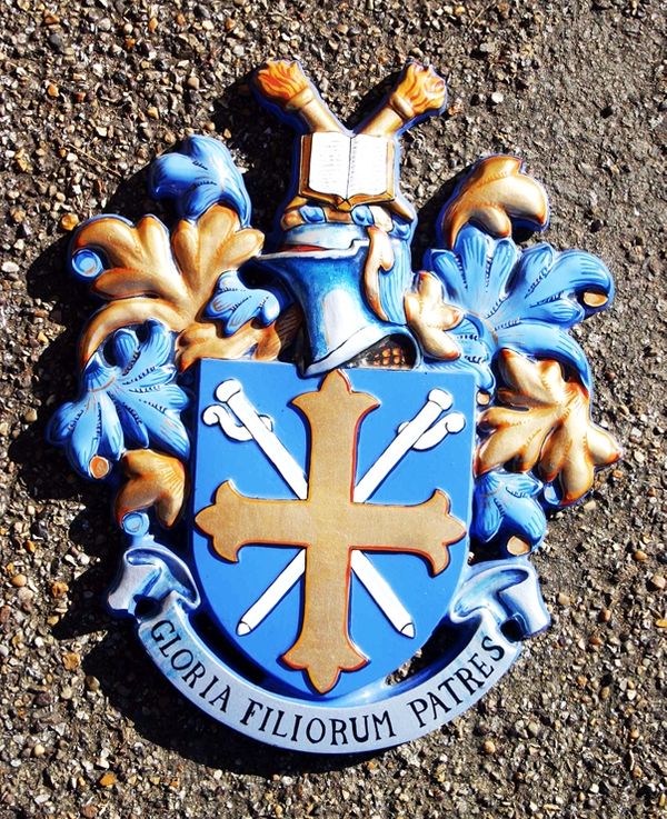 Carved 3-D Wood, Bronze, Brass, Silver or Painted Coat-of-Arms Plaques
