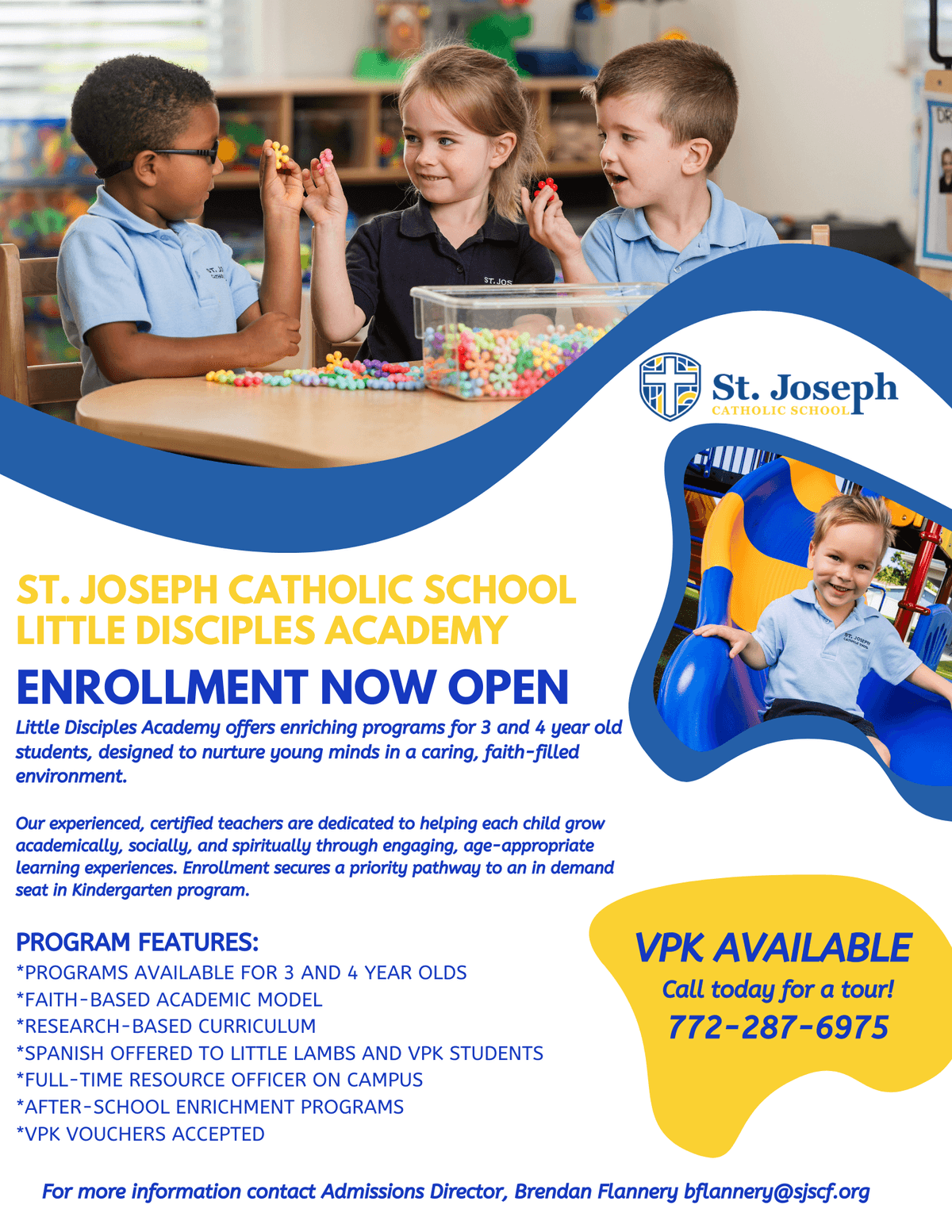 Little Disciples Academy (3 - 4 year olds) : St. Joseph Catholic School