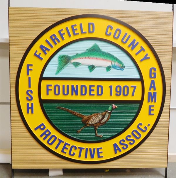 Painted, Wood & Metal 3-D County Seal Wall & Podium Plaques