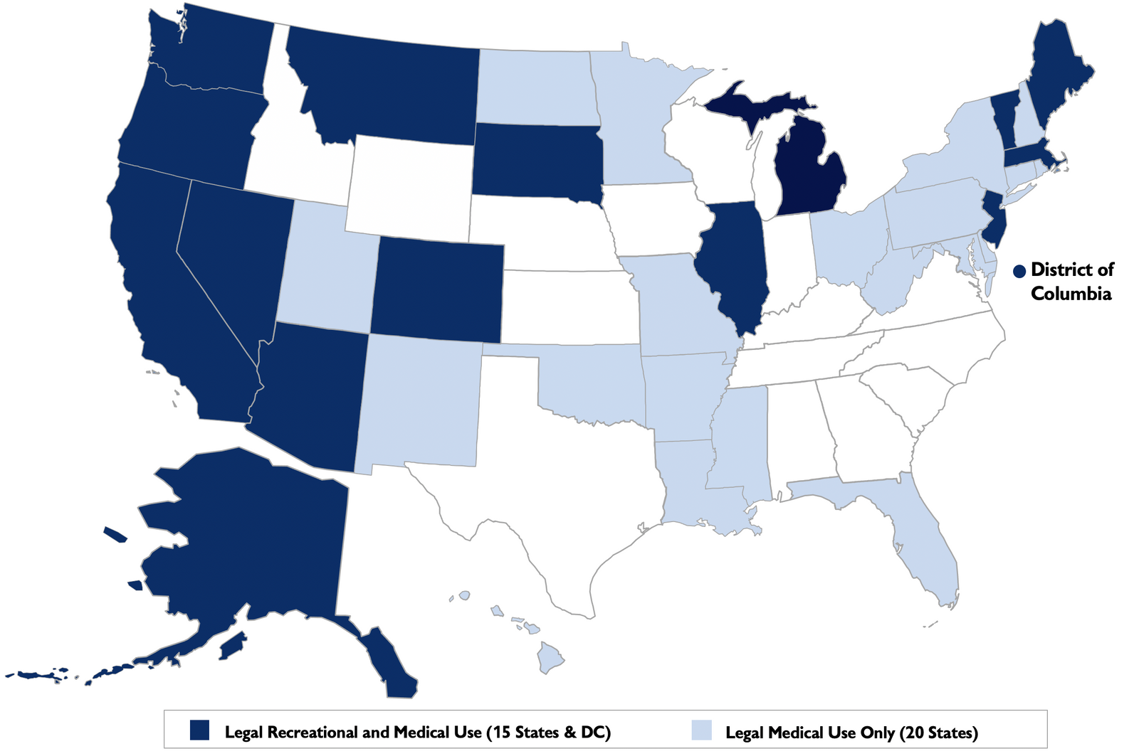 Status of State Marijuana Legalization: November 2020