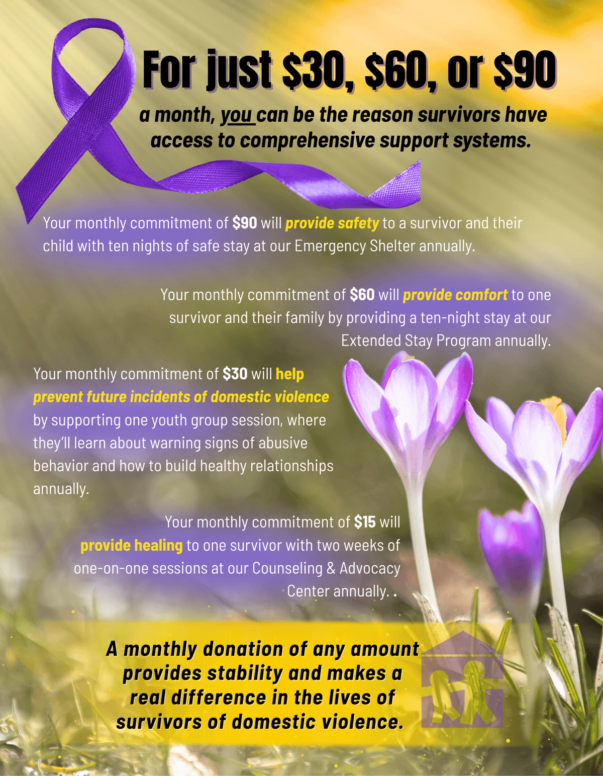 2025 Spring Giving Campaign : Give Back : SafeHouse Denver