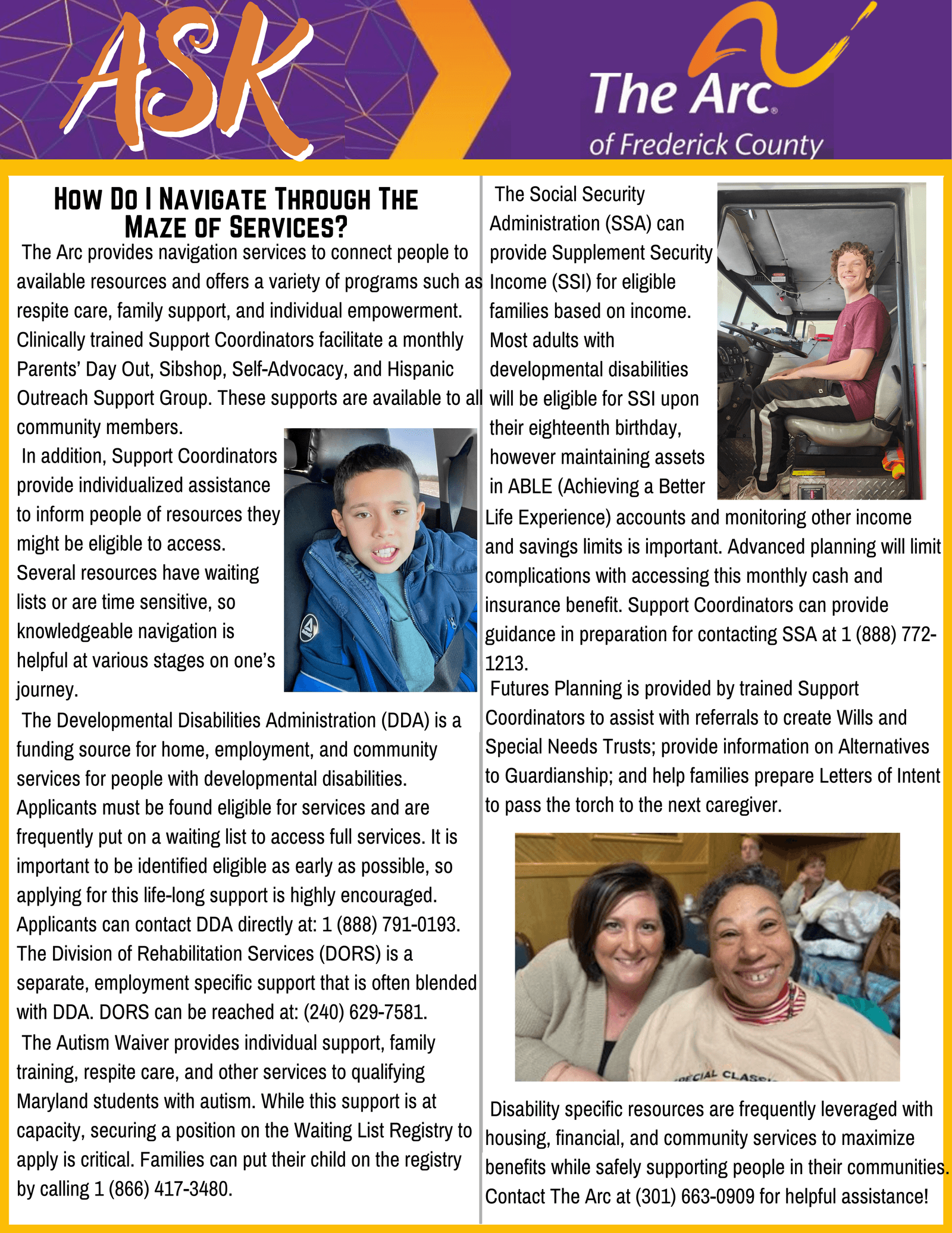Ask The Arc | The Arc of Frederick County