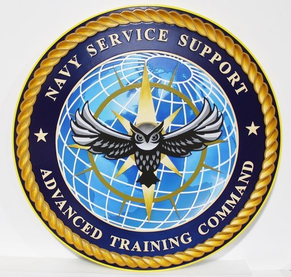 Carved 3D Painted, Wood, Bronze, Brass, Silver Navy Plaques