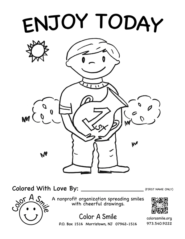 Download Fun Coloring Pages to Volunteer- Color A Smile