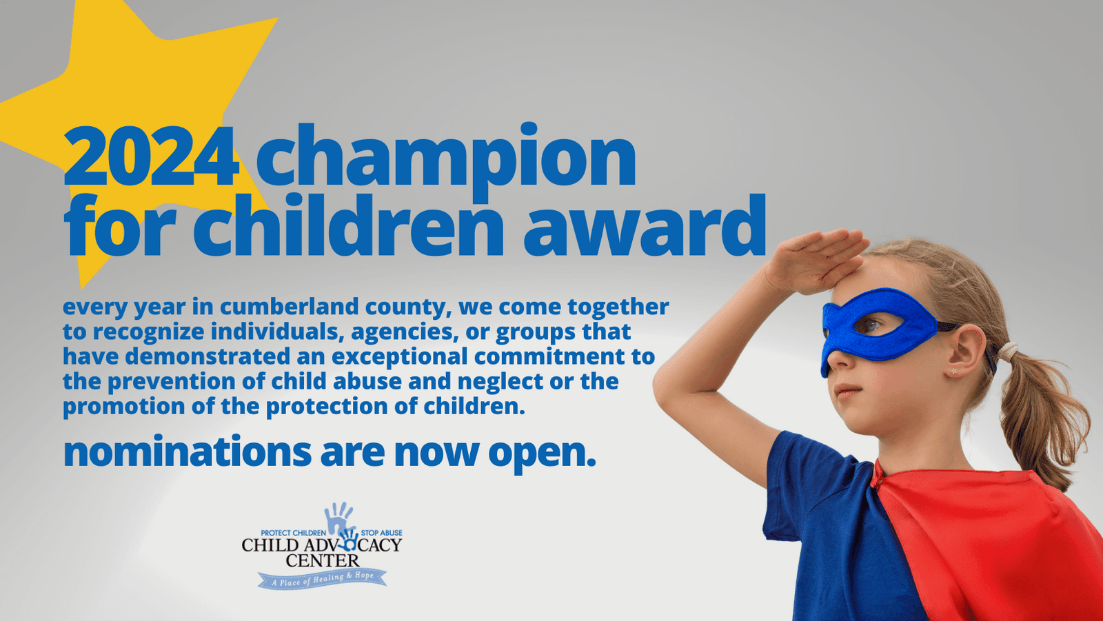 Champion for Children Award : Community Outreach & Education : What We ...
