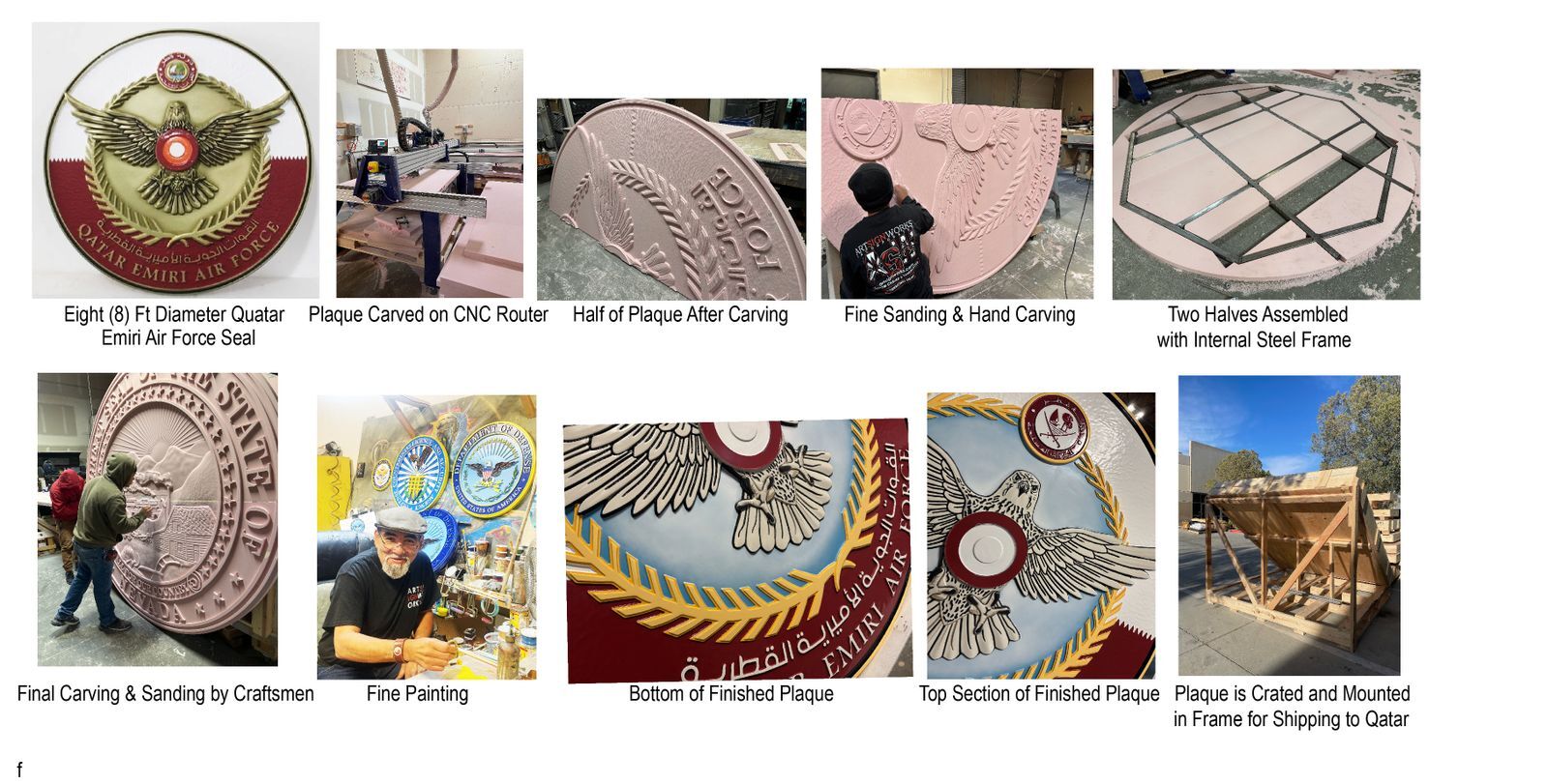 Very Large Carved High Density Urethane Wall & Building Plaques
