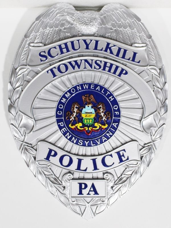 3D Brass,Silver, Painted or Wood Police Badge & Patch Plaques
