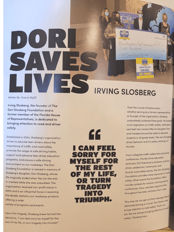 Chairman Irving Slosberg | Dori Saves Lives