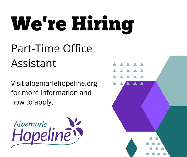 Employment : Who We Are : Albemarle Hopeline