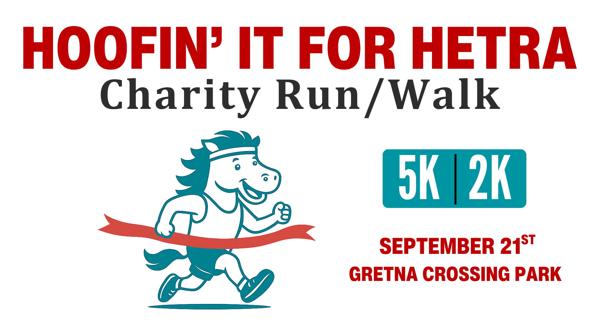 Hoofin’ It for HETRA: Charity Run/Walk, 5K & 2K