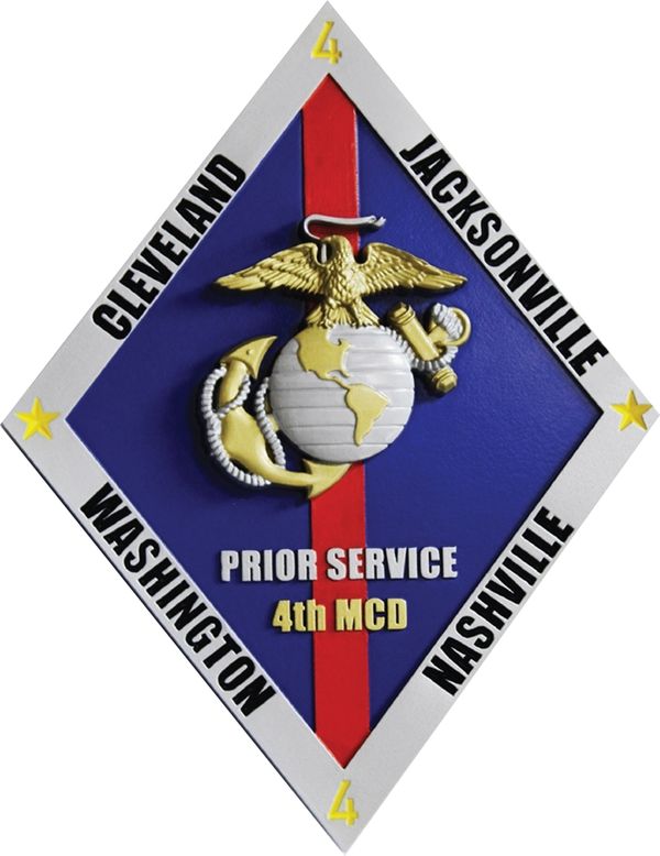 3D Painted, Wood, Bronze, Brass, Silver Marine Corps Plaques