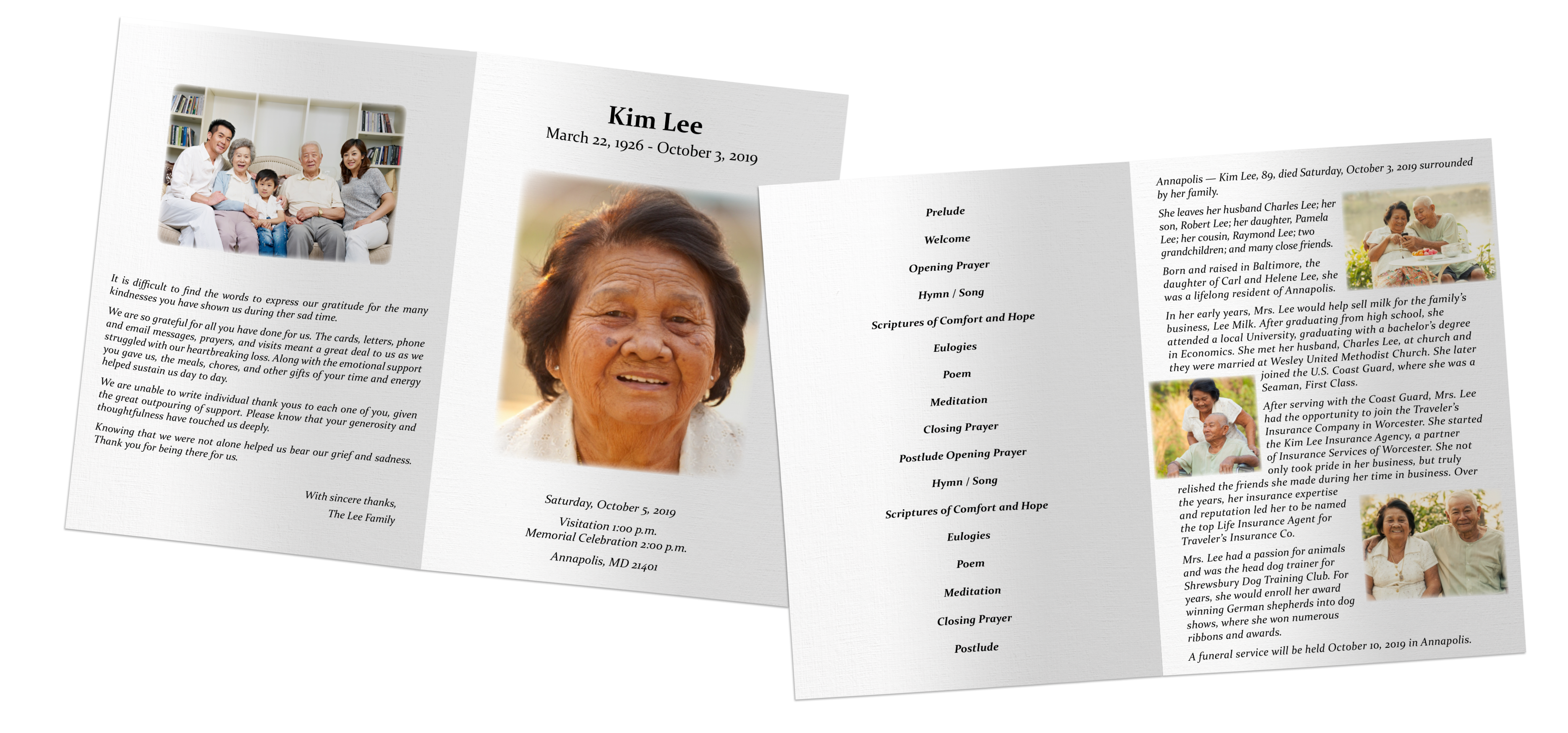 Highstarr Copy & Print Services : Memorial Printing