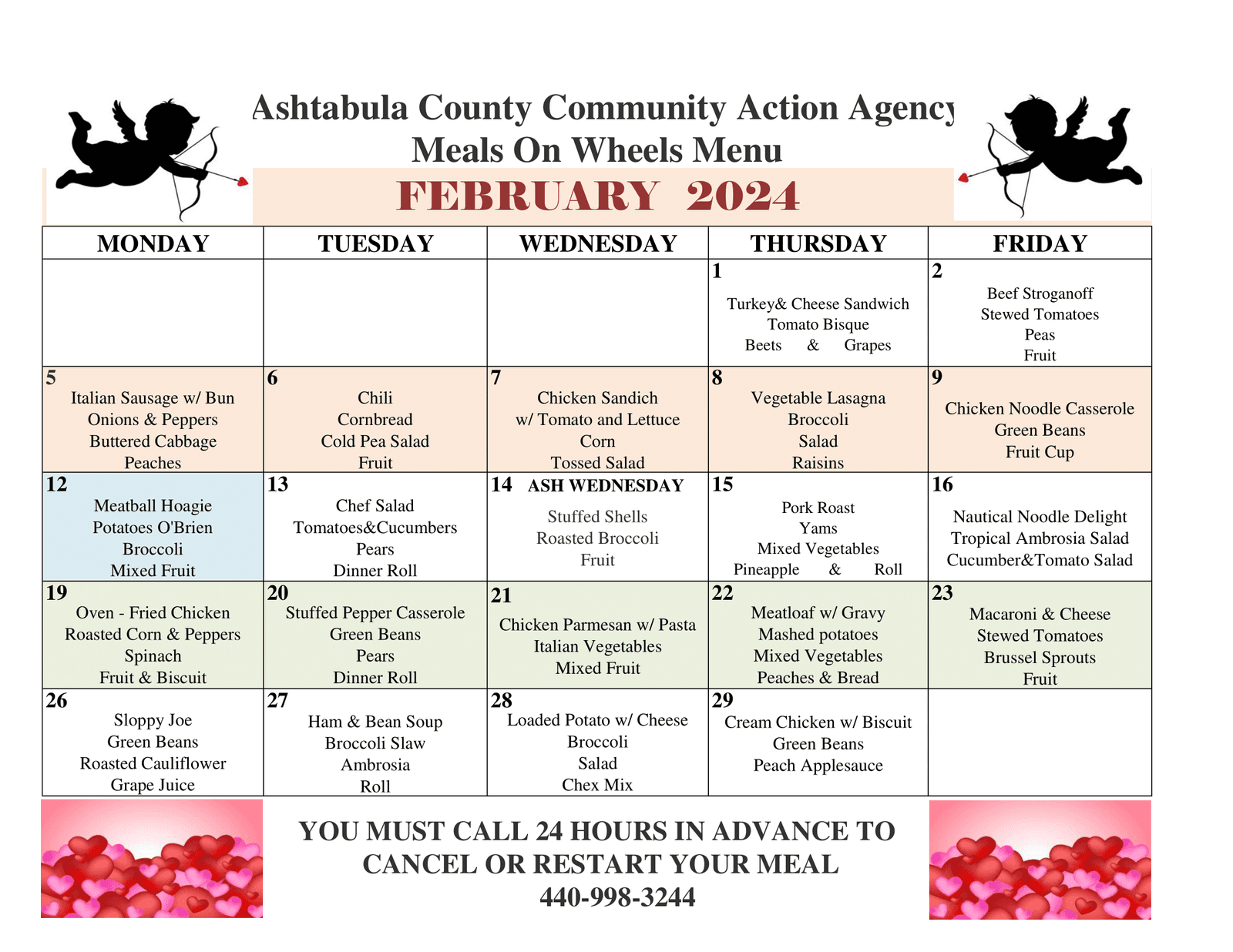 Menu : Senior Nutrition Program : Senior Services : Get Help ...