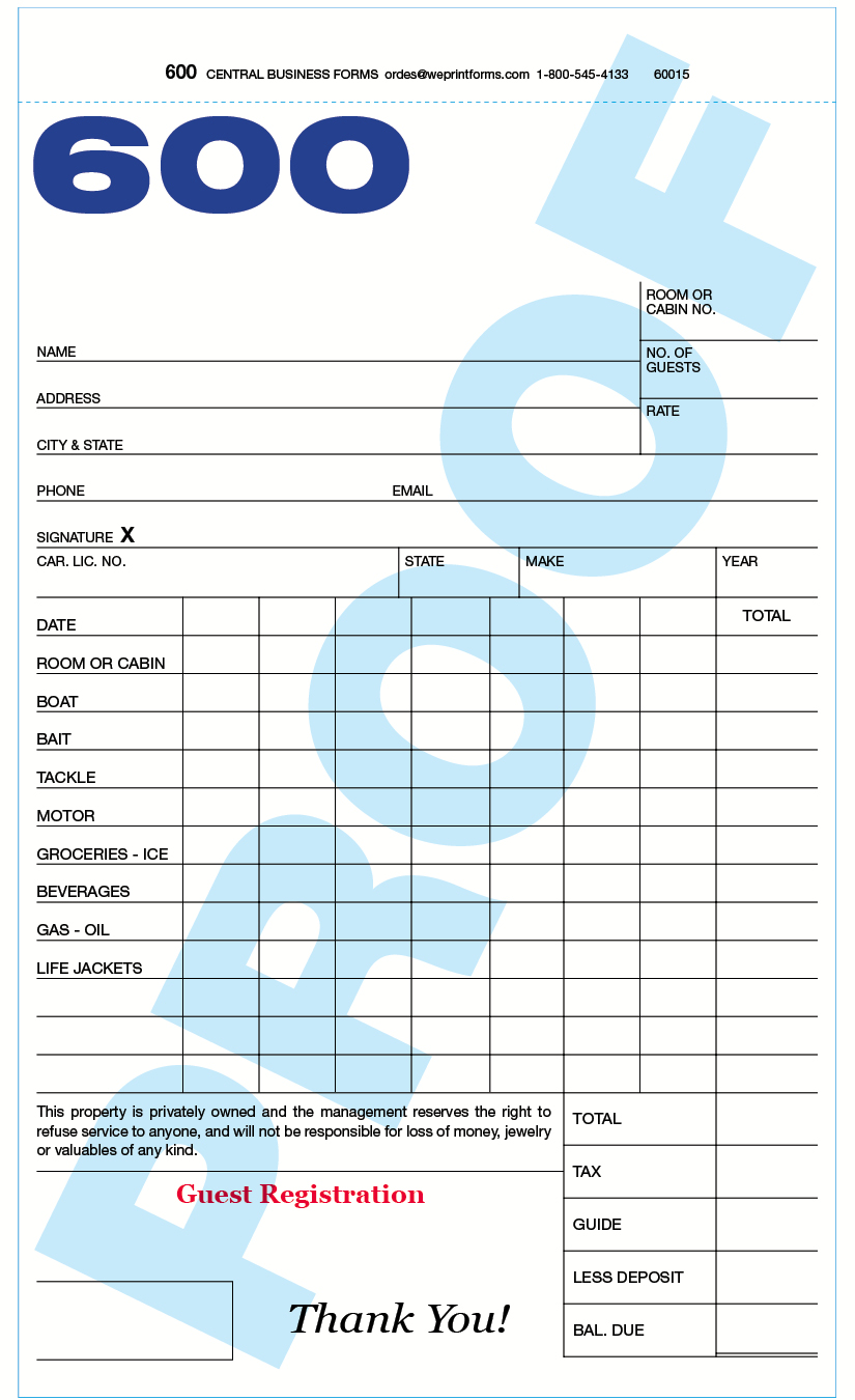 Guest Registration & Confirmation Forms