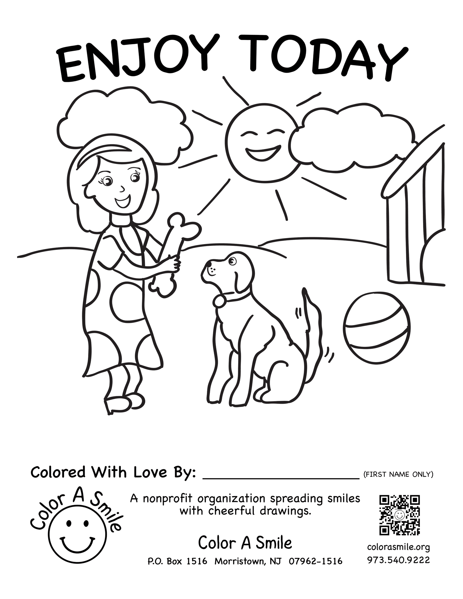 Download Fun Coloring Pages to Volunteer- Color A Smile