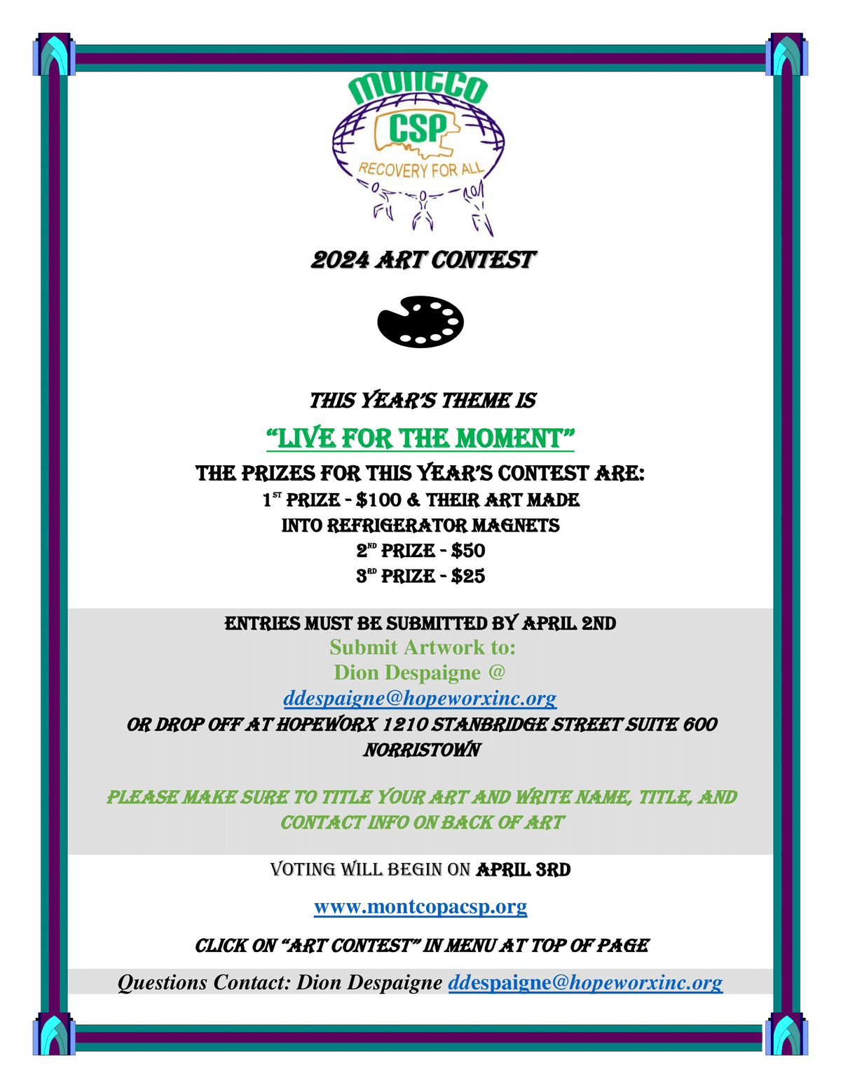 CSP Art Contest 2024 : Community Support Program : Services : HopeWorx ...