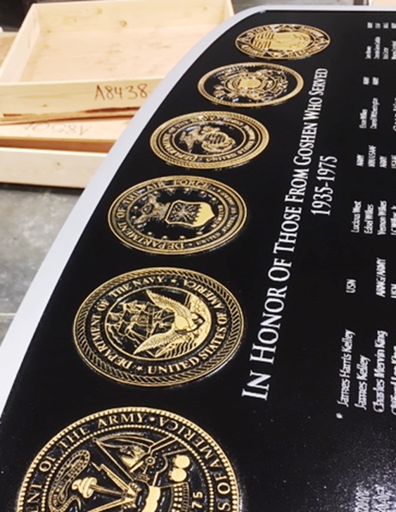 Hand-crafted, artist-painted carved dimensional wood plaques