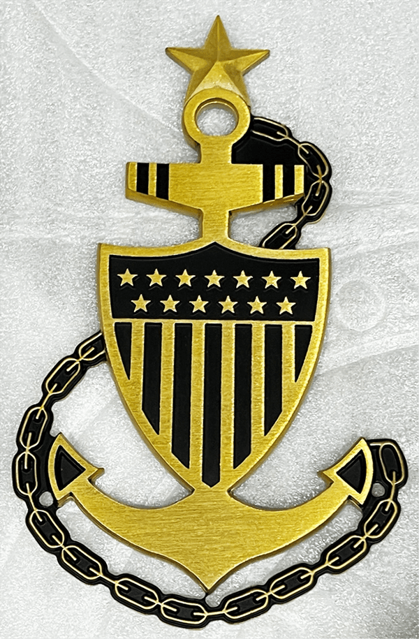 Carved 3D Painted, Wood, Bronze, Brass, Silver Navy Plaques