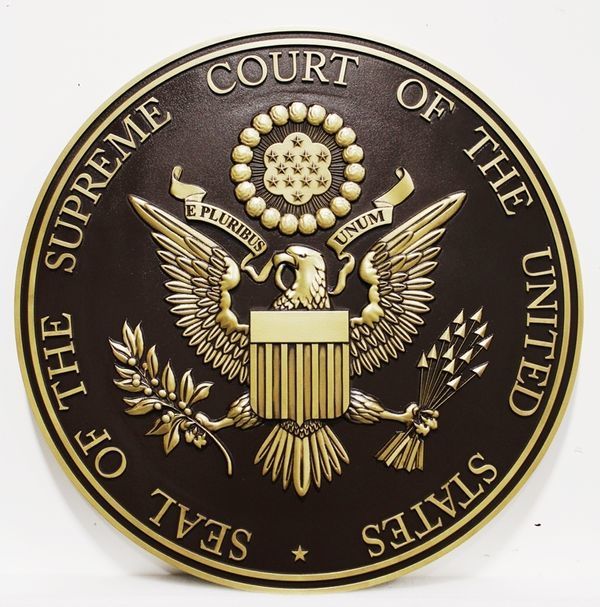 Carved 3-D Wood, Bronze, Brass, Silver or Painted Court Plaques