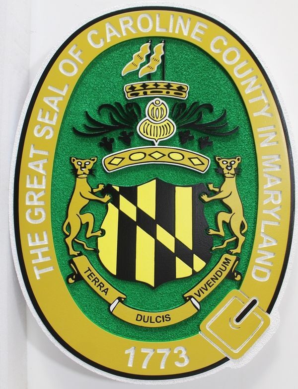 Painted, Wood & Metal 3-D County Seal Wall & Podium Plaques