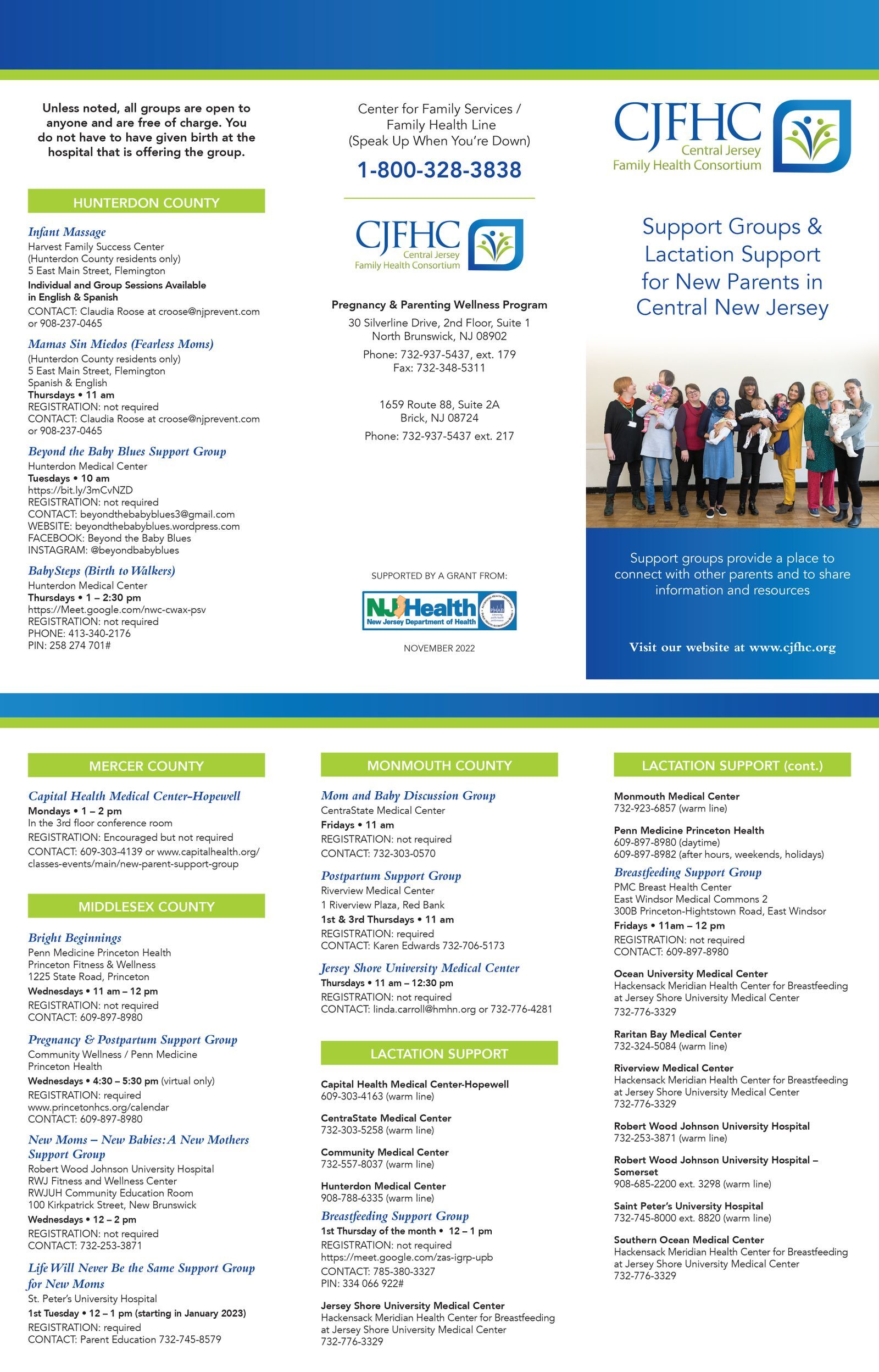 Support Groups : What We Do : Central Jersey Family Health Consortium