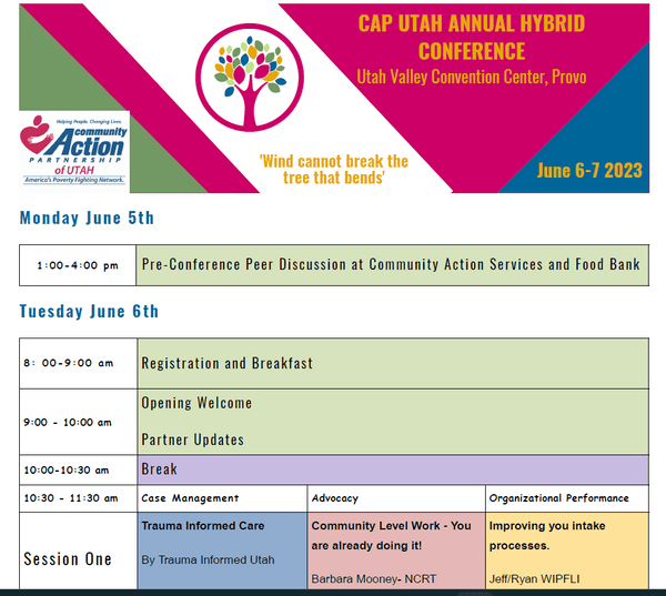 CAP Utah 2023 Conference Agenda