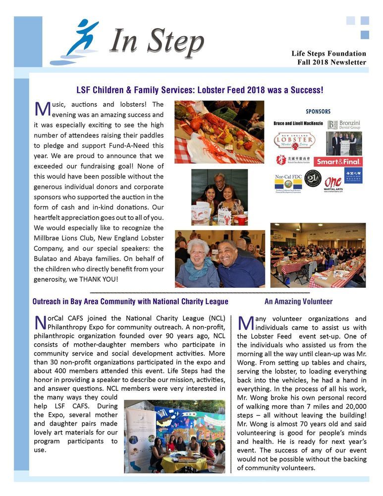 Life Steps Foundation Group Newsletter