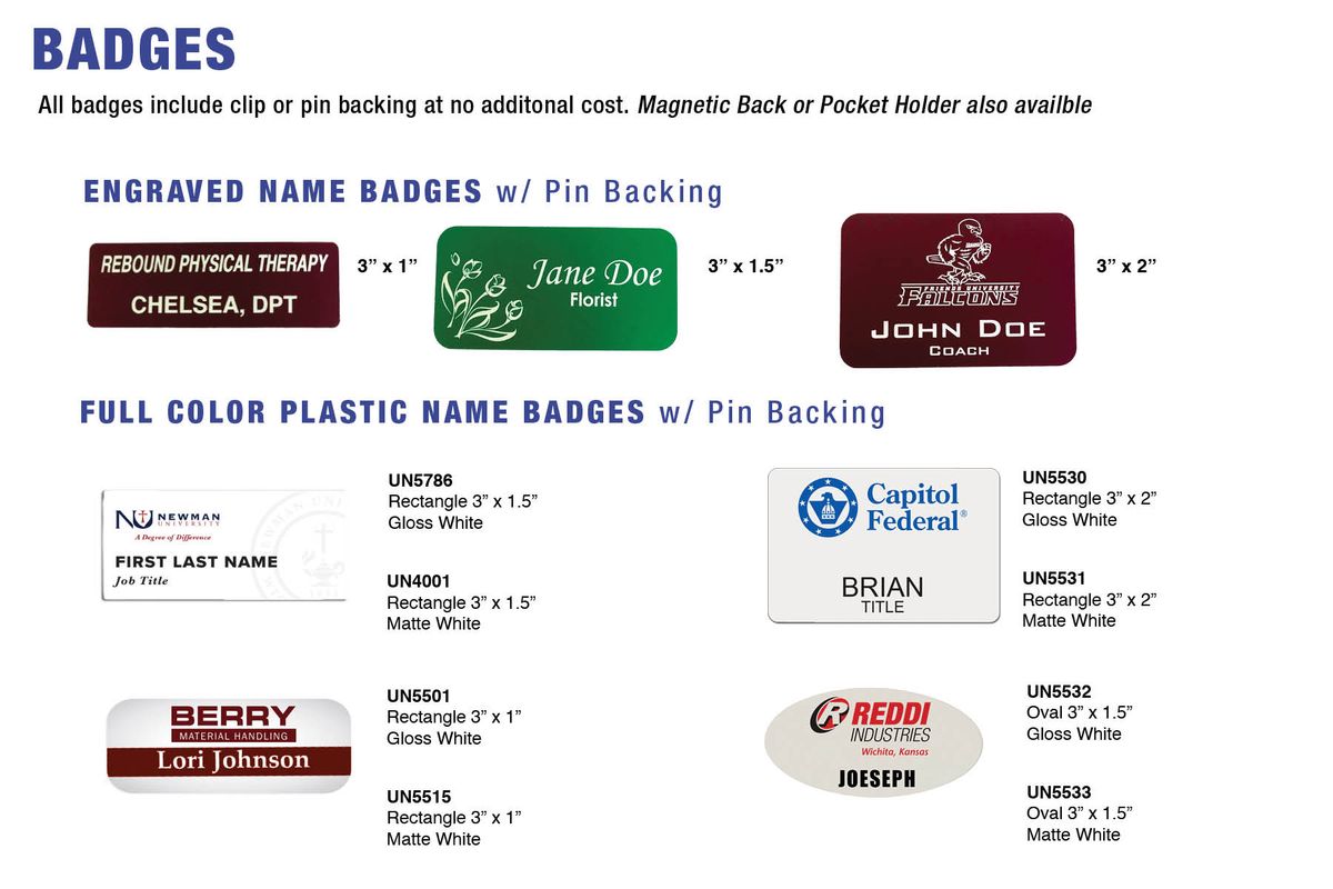 Name Badges