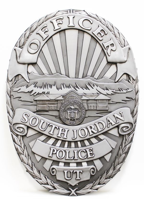 3D Brass,Silver, Painted or Wood Police Badge & Patch Plaques