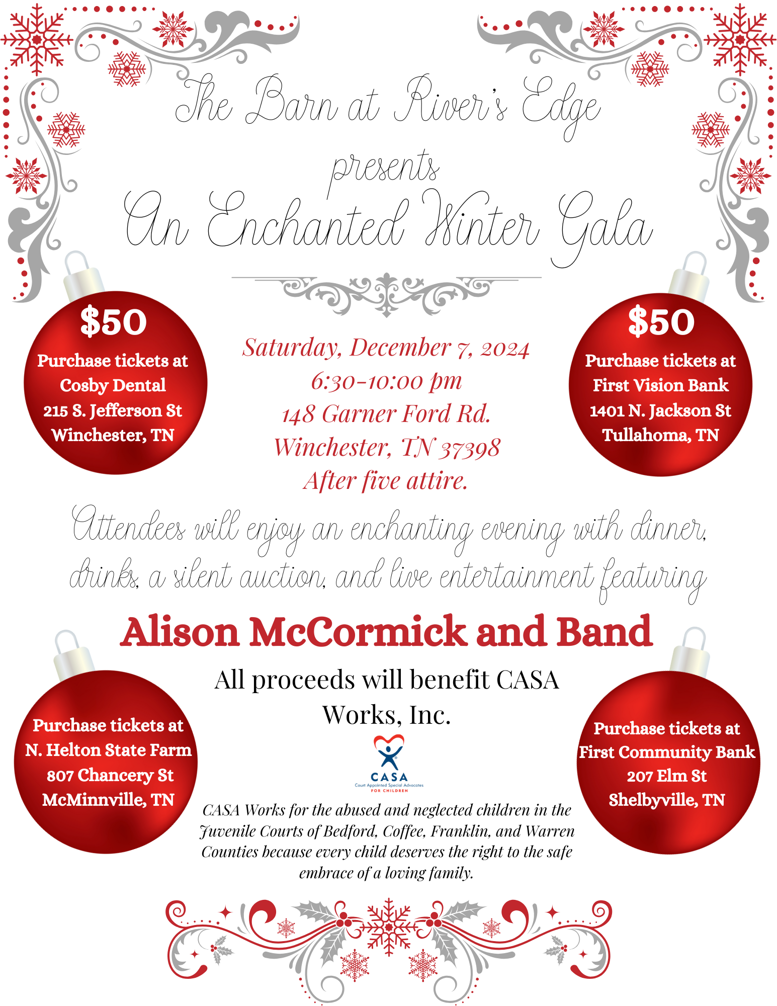 An Enchanted Winter Gala - Proceeds Go To CASA Works : News & Events ...
