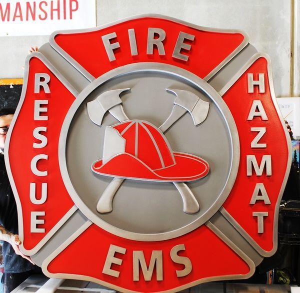 3D Brass,Silver, Painted Firefighter Badge & Patch Plaques