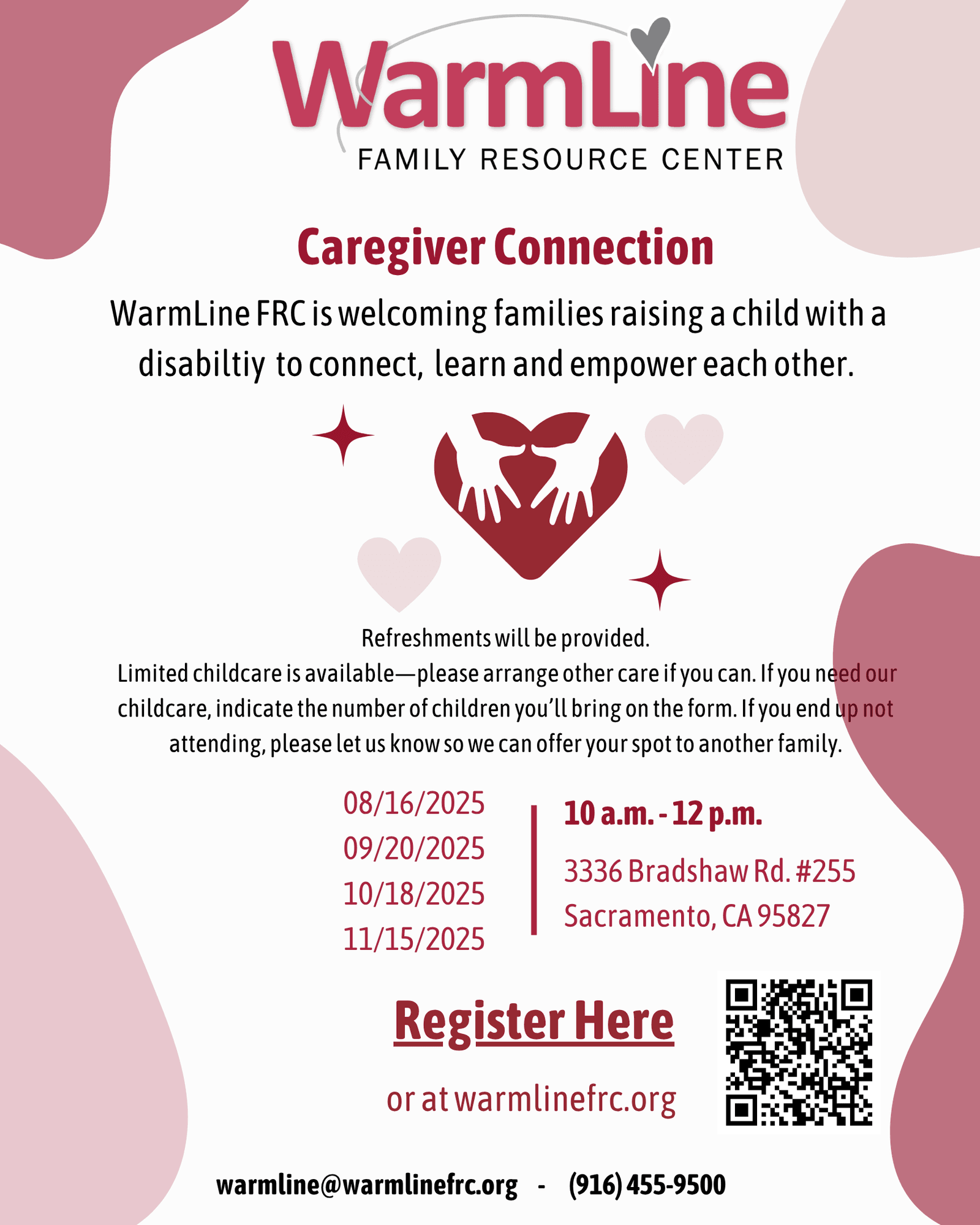Events Calendar : News & Events : WarmLine Family Resource Center