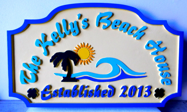 Carved wooden Seashore, Beach and Nautical Signs and Plaques