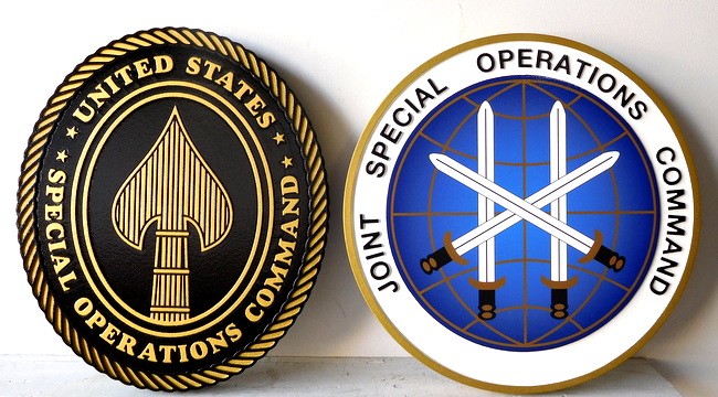 Military Carved Wood Plaques for Units & Individuals